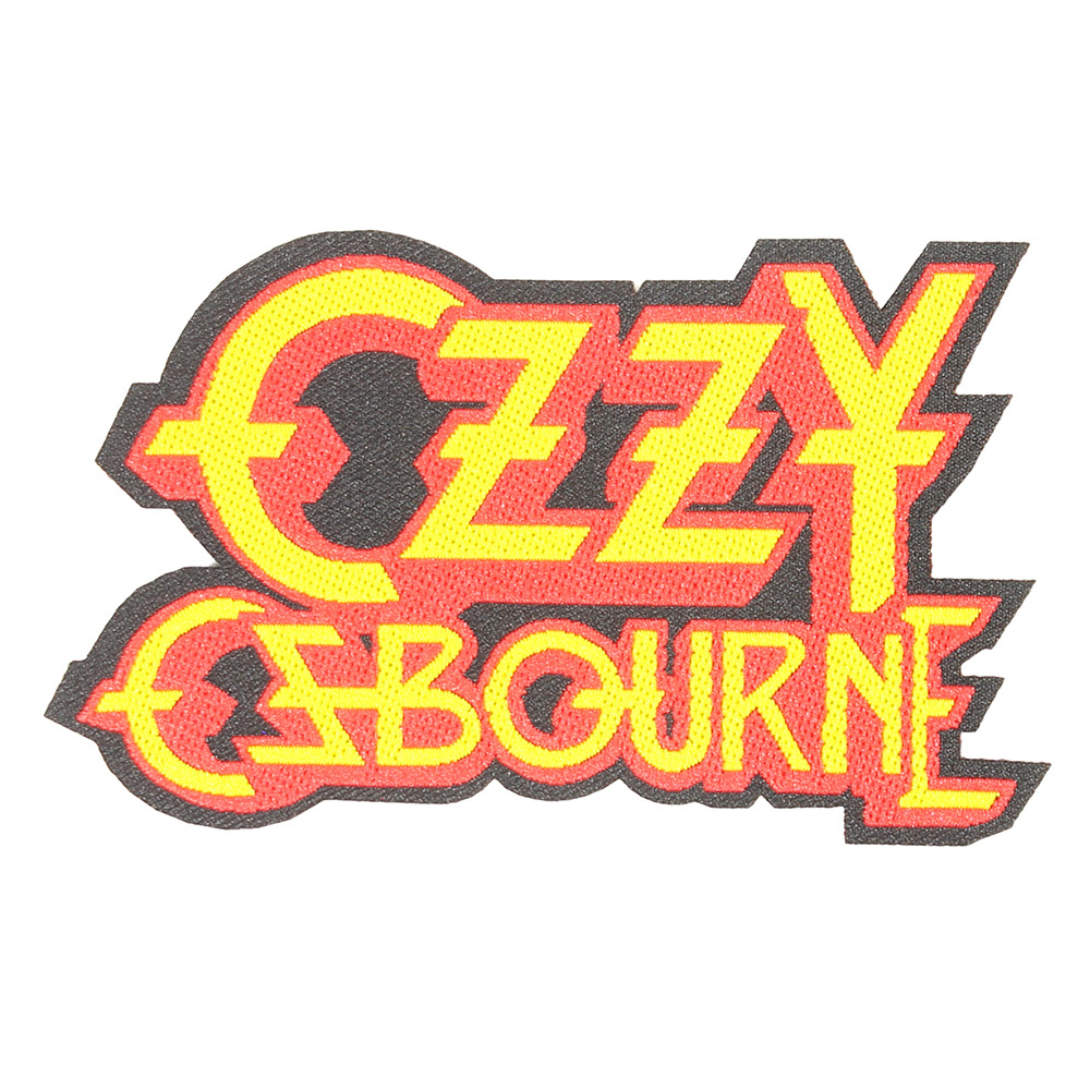 Ozzy Osbourne Cut Out Logo Standard Woven Patch Emblem Black/Rood ...