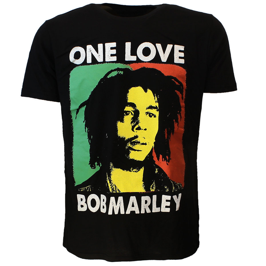 Bob Marley One Love Rasta T-Shirt Officiële Band Merchandise - Popmerch.com