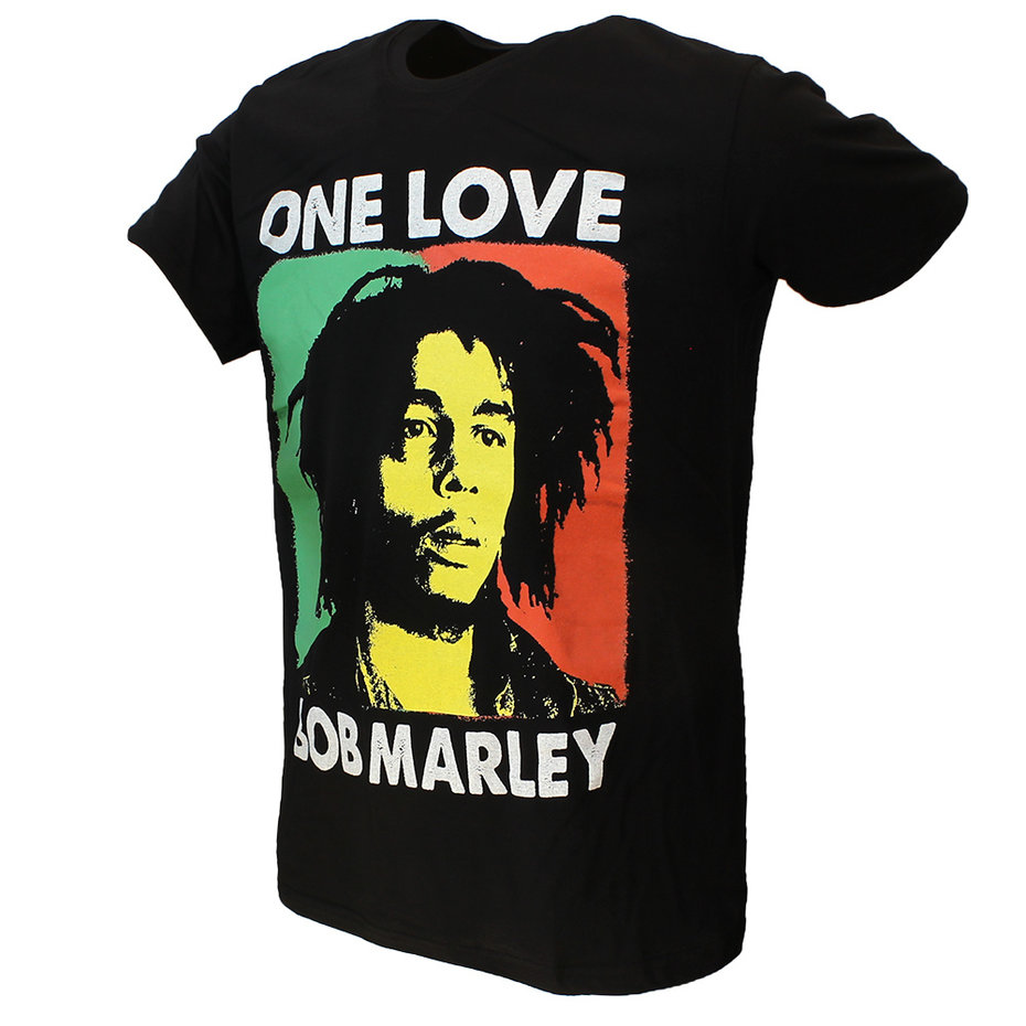 Bob Marley One Love Rasta T-Shirt Officiële Band Merchandise - Popmerch.com