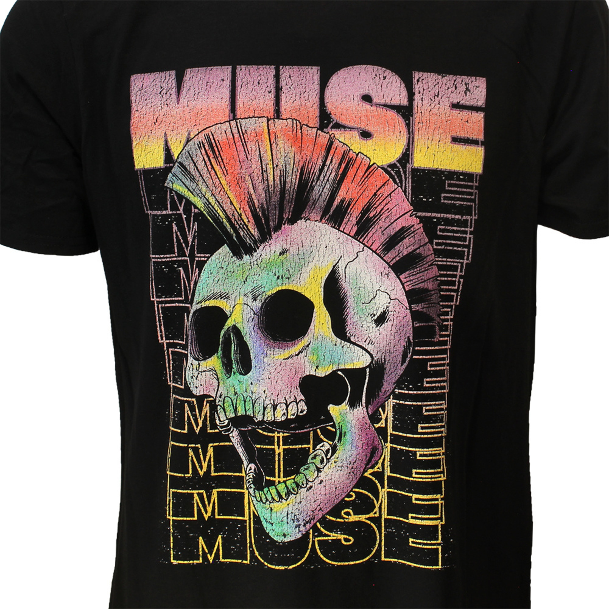 Muse Mohawk Skull T-Shirt - Official Merchandise - Popmerch.com