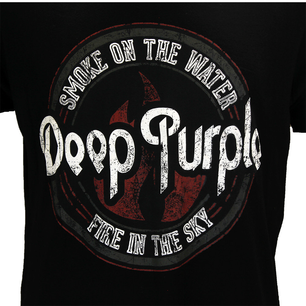 Deep Purple Smoke Circle T-Shirt - Popmerch.com