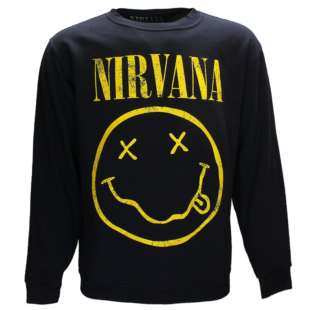 Nirvana Navy Blue Sweatshirt - Official Merchandise - Popmerch.com