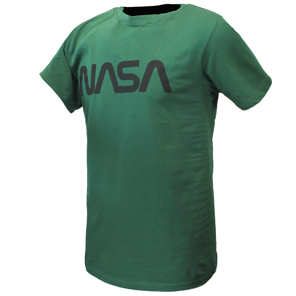 NASA T-Shirt Green Black Logo - Official Merchandise - Popmerch.com
