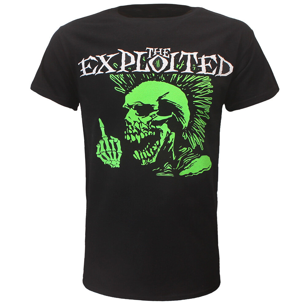 The Exploited Middle Finger Punk Skeleton T-Shirt – Punk Merch ...