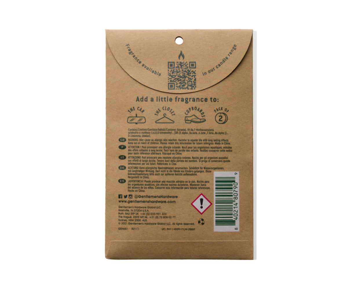 Op zoek naar Gentlemen's Hardware Smoke & Cypress Car Diffuser? - Lou ...