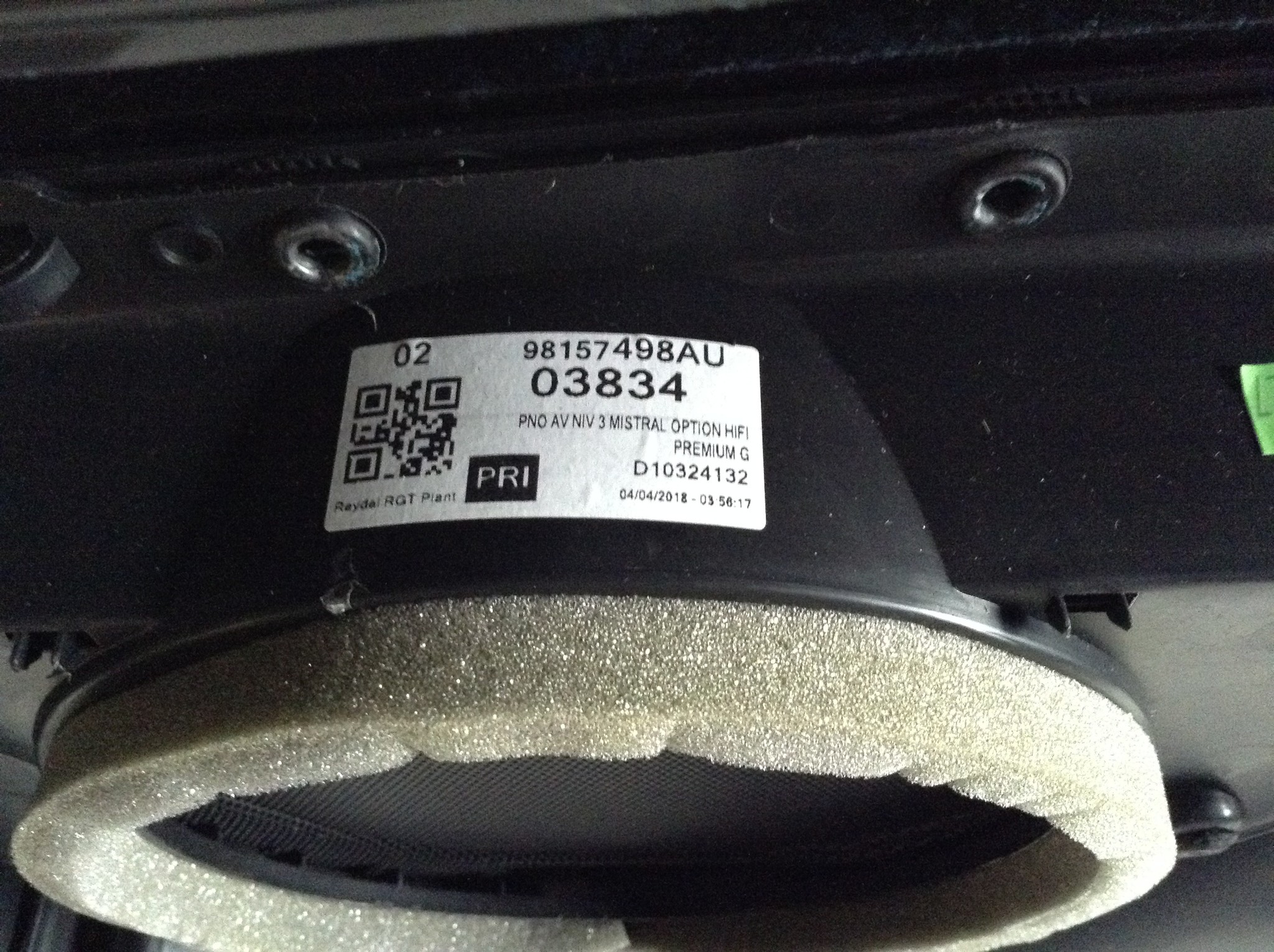 Door Panel/Door Trim Front Left 98157498AU Peugeot 3008 II P84E ...