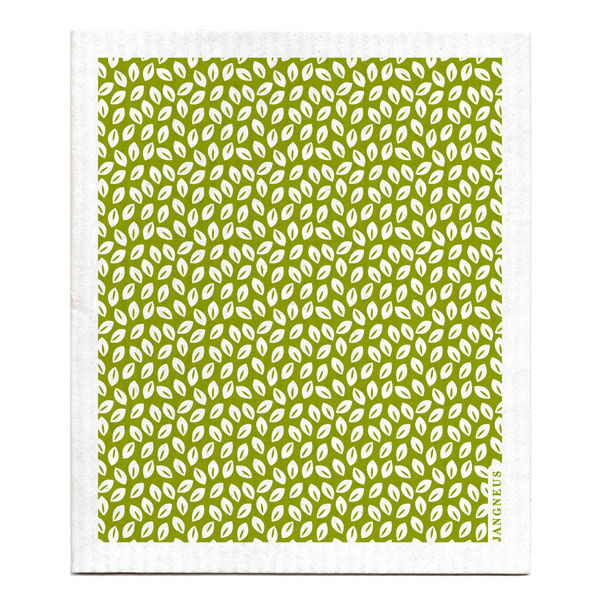 Jangneus biologische Vaatdoek groene Tijm Blaadjes - theedoekenwinkel.nl