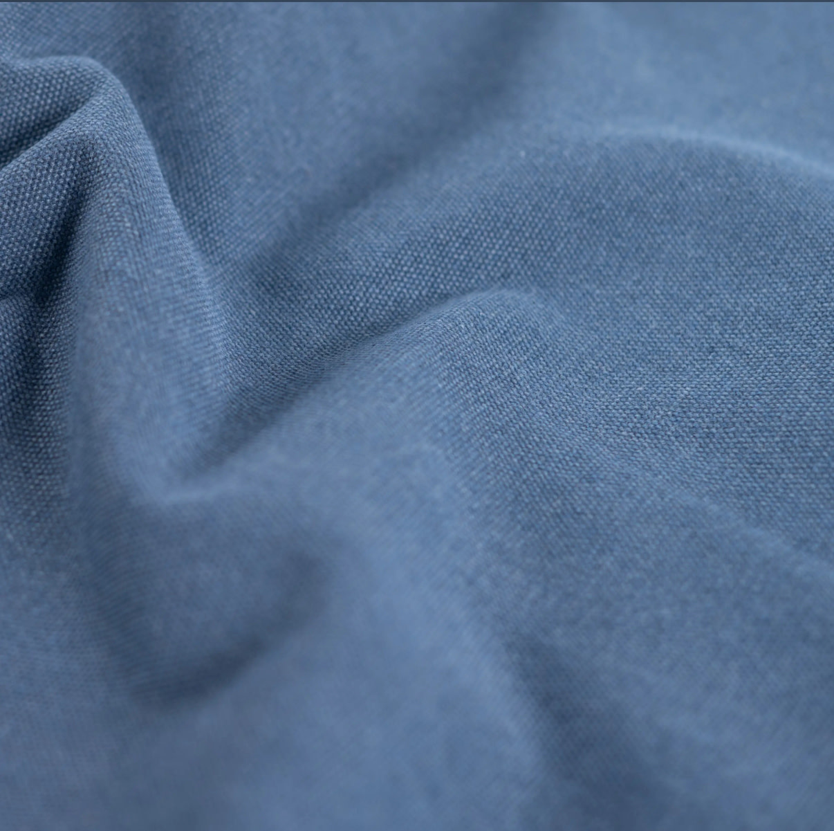 WAXED Heavy Washed Canvas - denimblue - De Stoffenkamer
