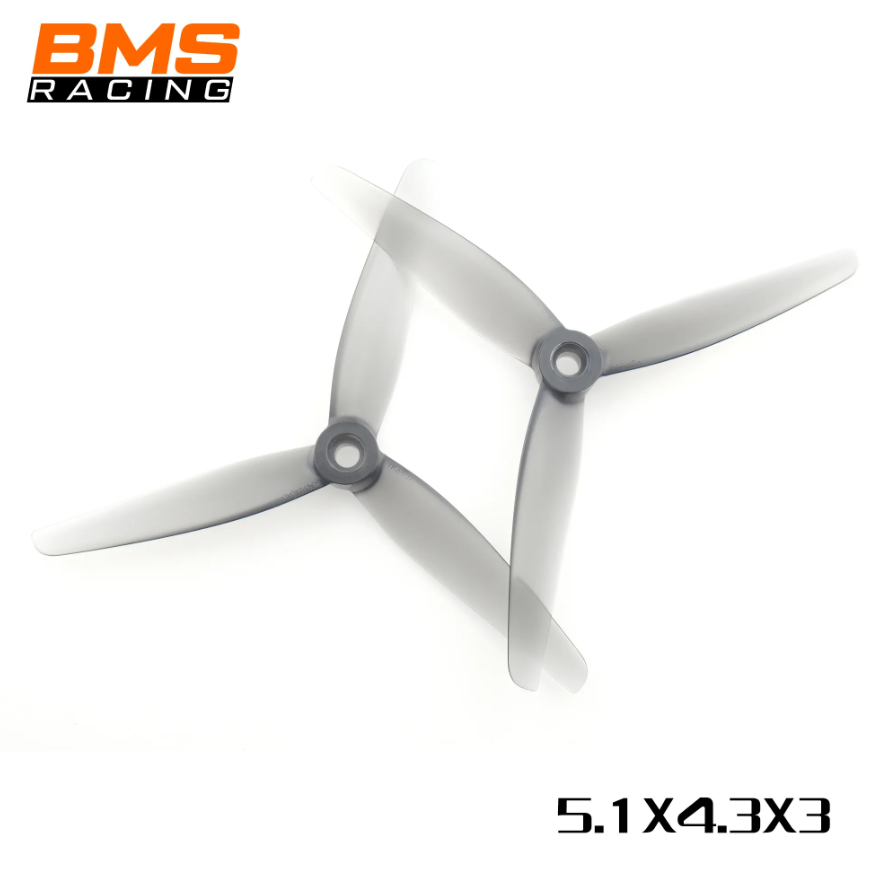 BMS Racing Prop 5.1X4.3X3 (2CW+2CCW)-Poly Carbonate - SpeedDrones