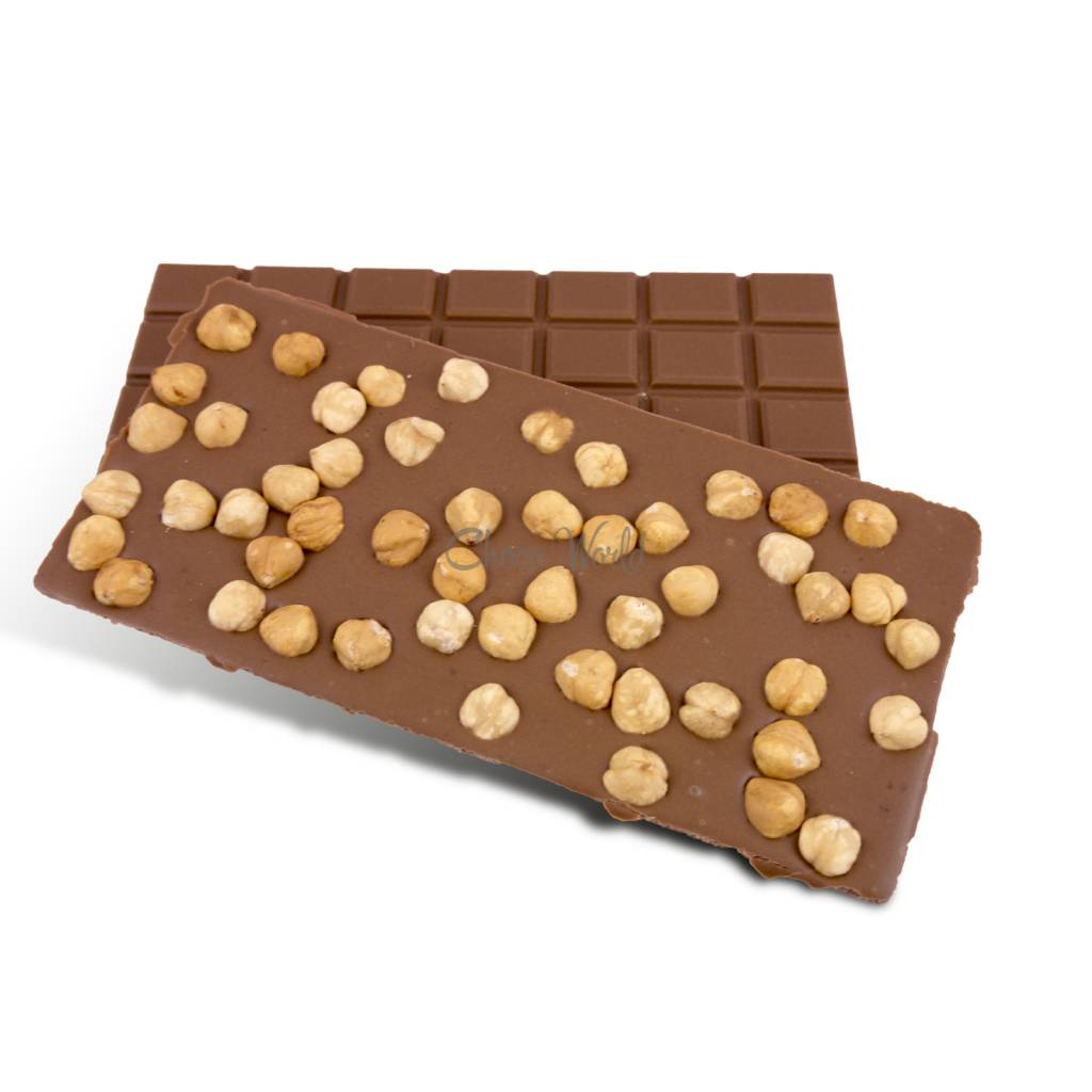 Chocolade Reep Groot Hazelnoot - Choco-World.nl