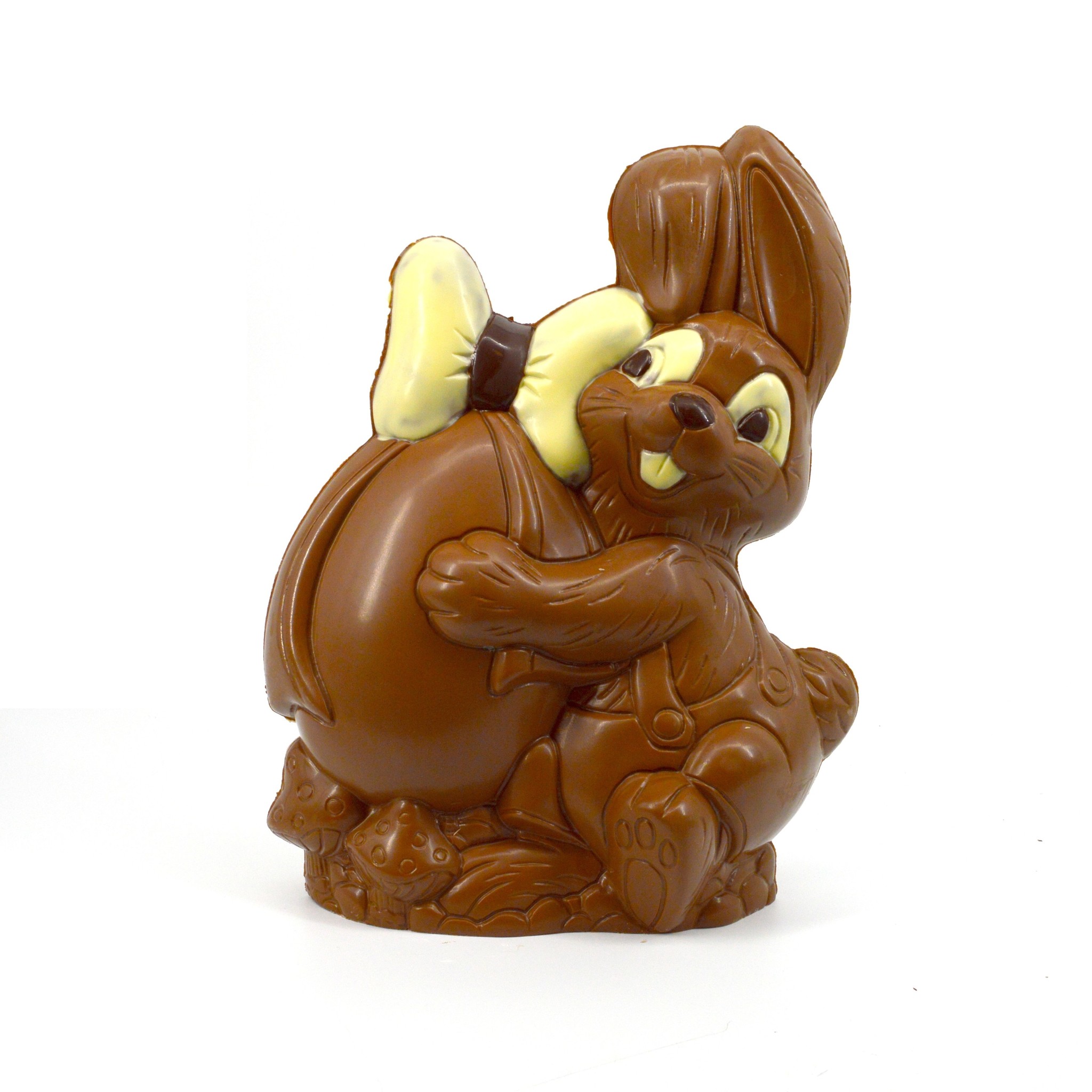 Chocolade paashaas met ei kingsize - Choco-World.nl