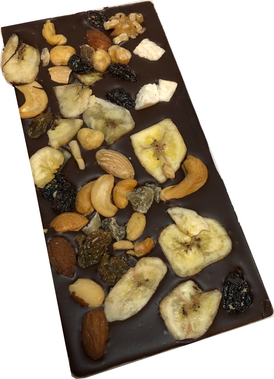 Chocolade reep groot noten fruitmix - Choco-World.nl