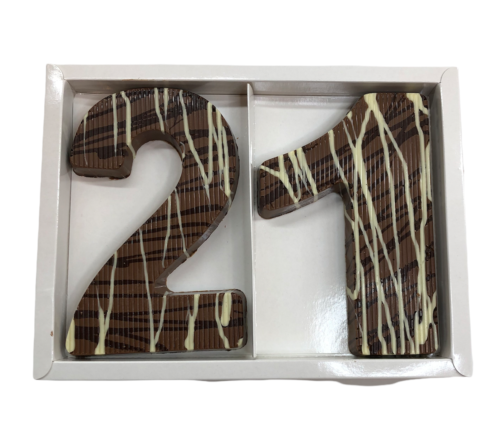 Chocolade art deco cijfer dubbel - Choco-World.nl