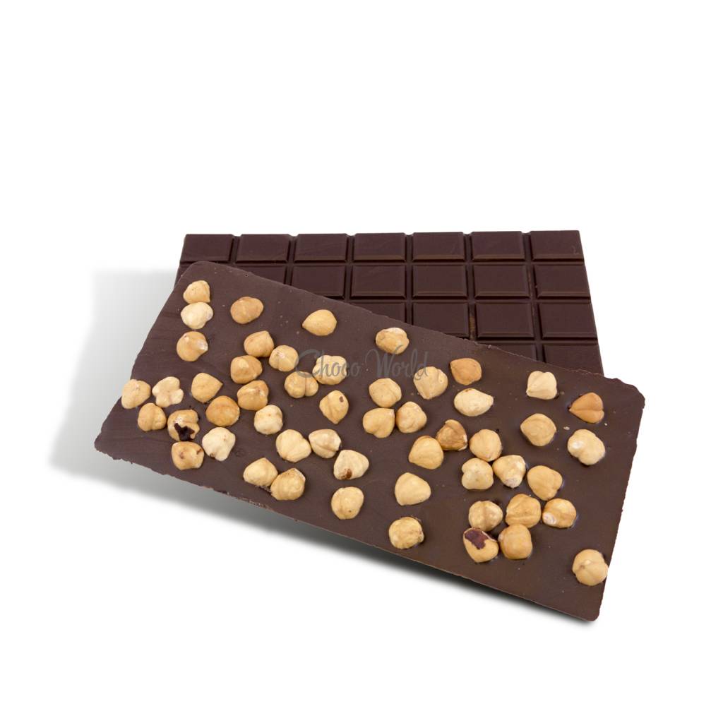 Chocolade reep groot hazelnoot - Choco-World.nl