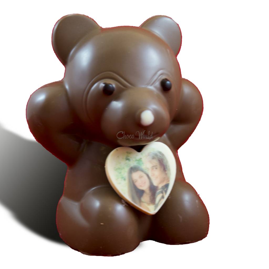 Chocolade beer met hartje & foto - Choco-World.nl