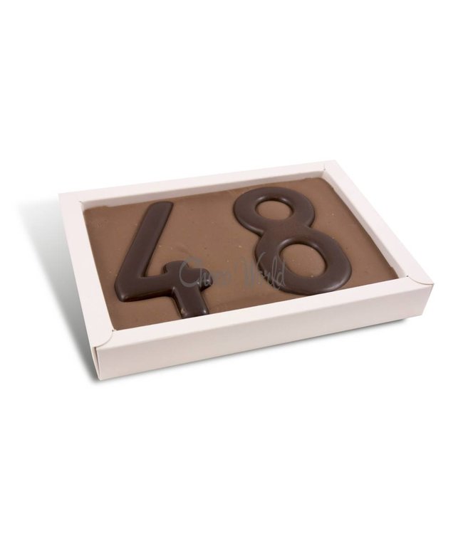 Chocolade cijfer groot dubbel - Choco-World.nl