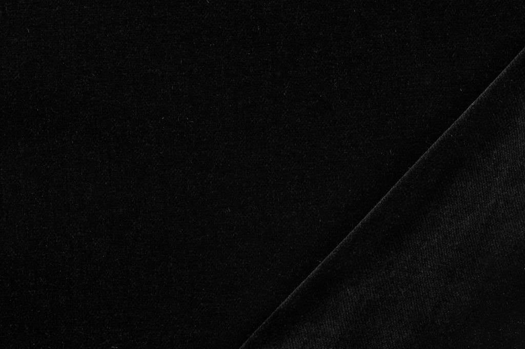 Fluweel Stof Zwart – Zacht, Mat & Luxe Katoenvelours - Stoffen Online