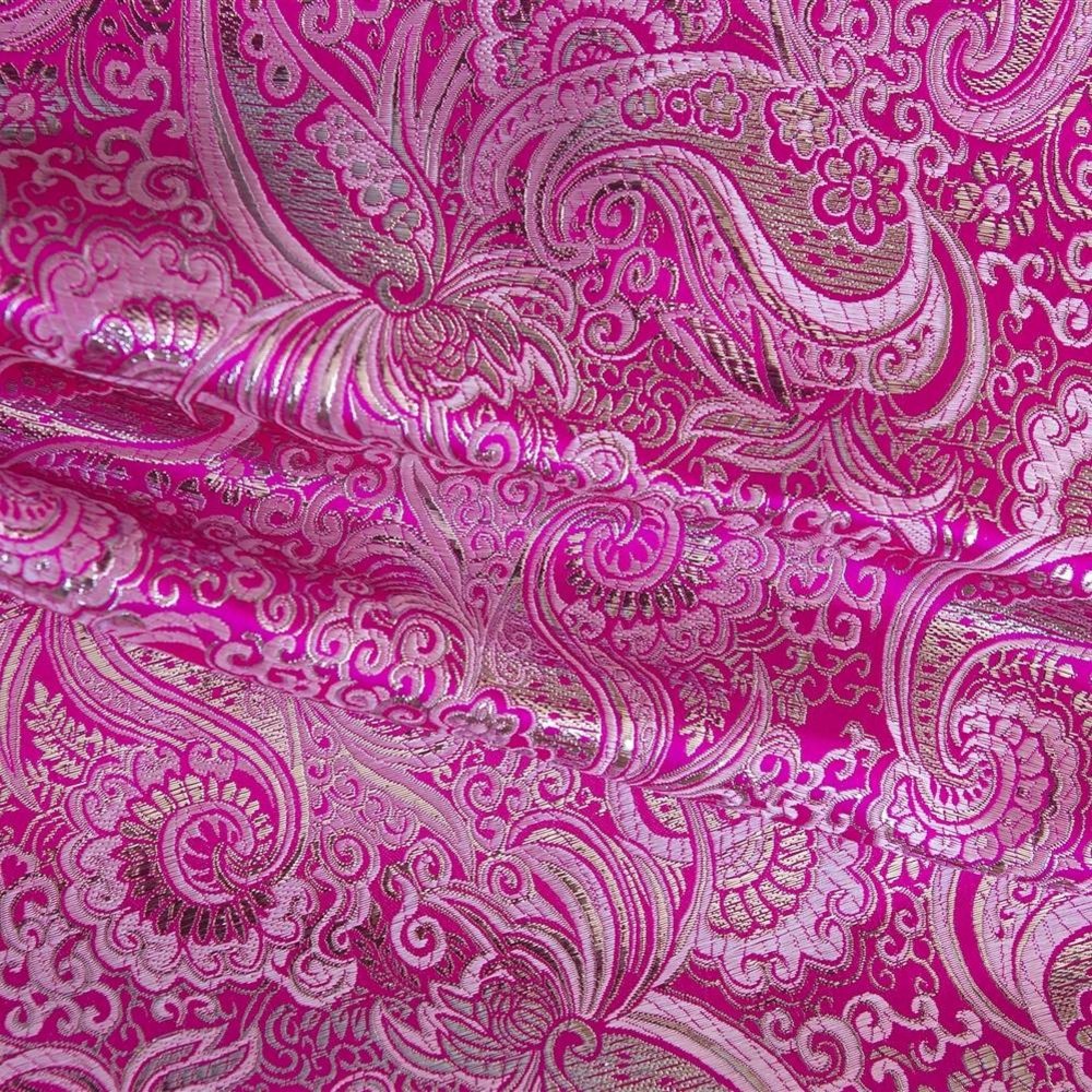 Brokaat Fuchsia - Stoffen Online