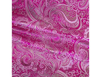 Brokaat Fuchsia - Stoffen Online