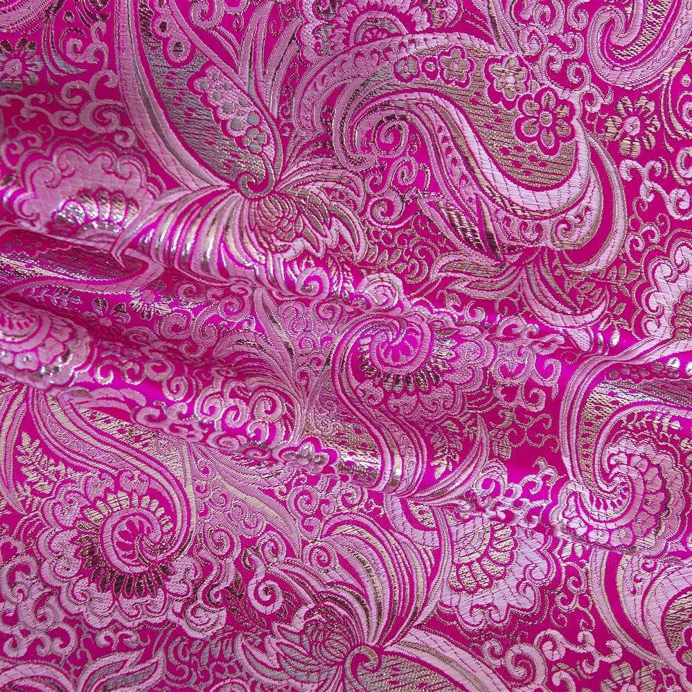 Brokaat Fuchsia - Stoffen Online