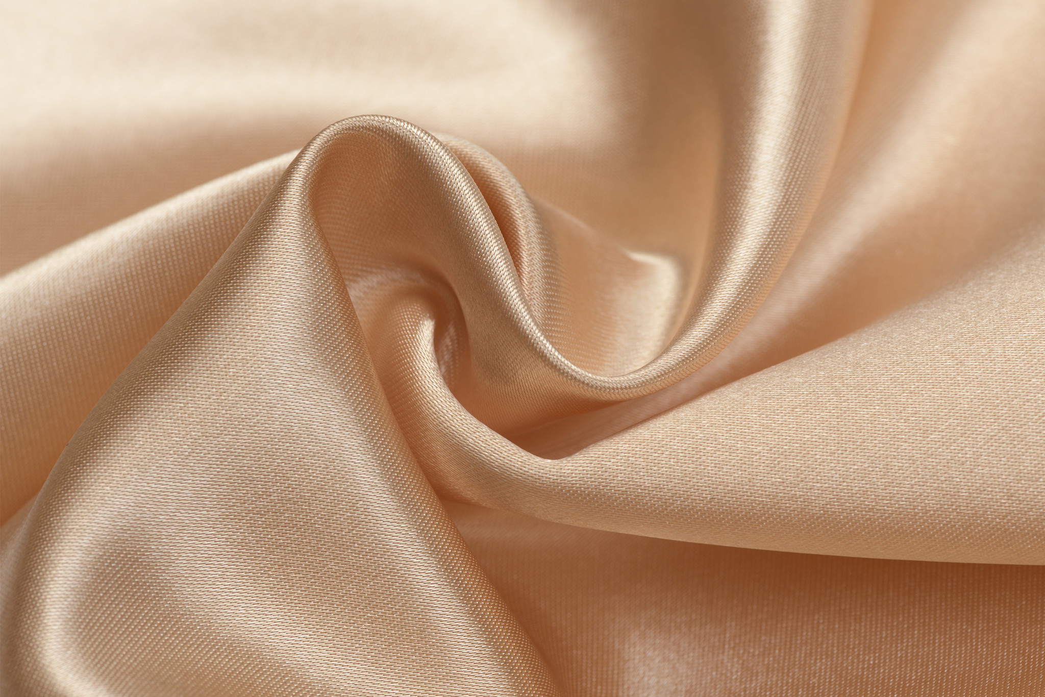 Satijn Champagne - Stoffen Online