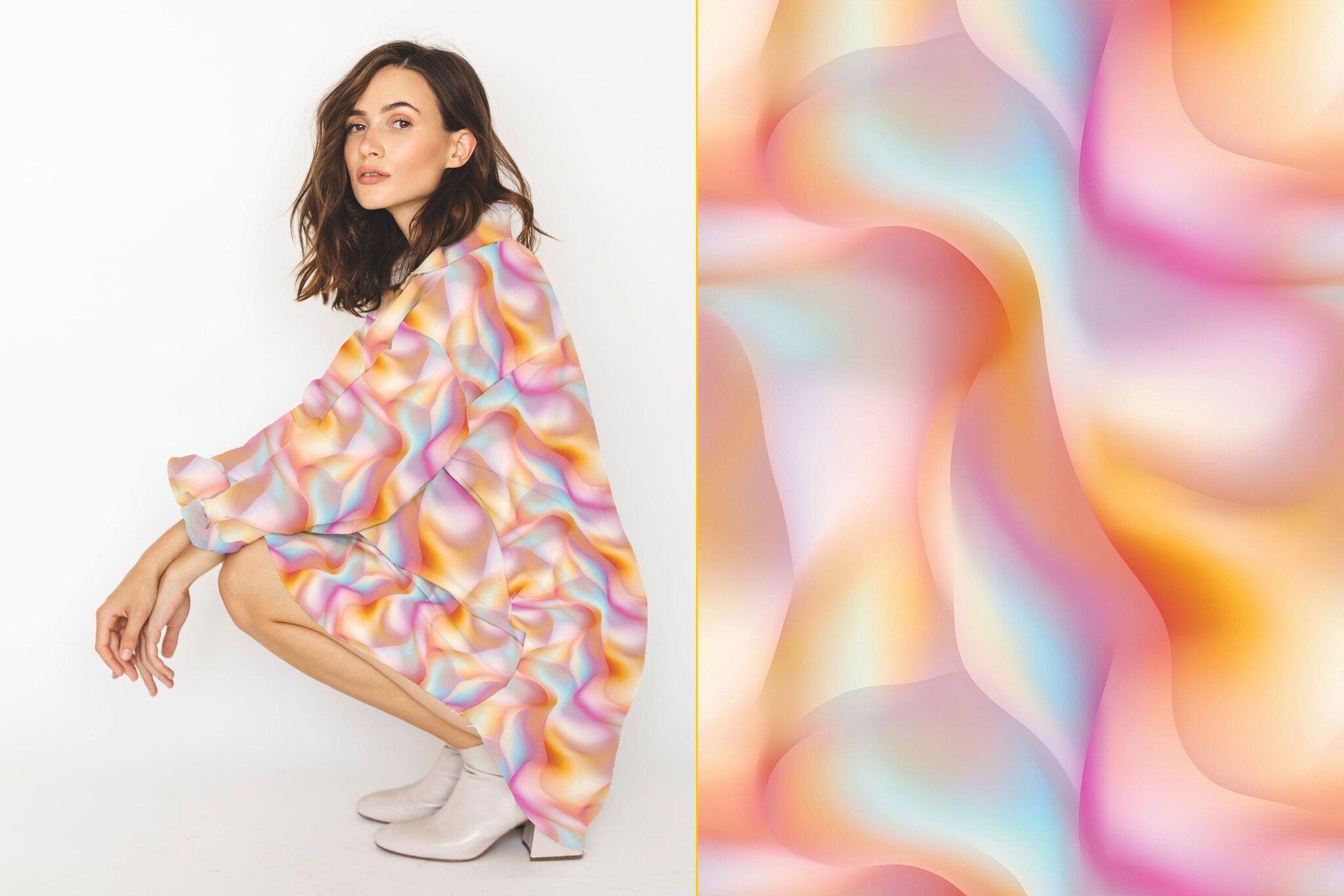 Sanfor Viscose Stof - Neon Wave Multicolor voor Trendy Creaties ...