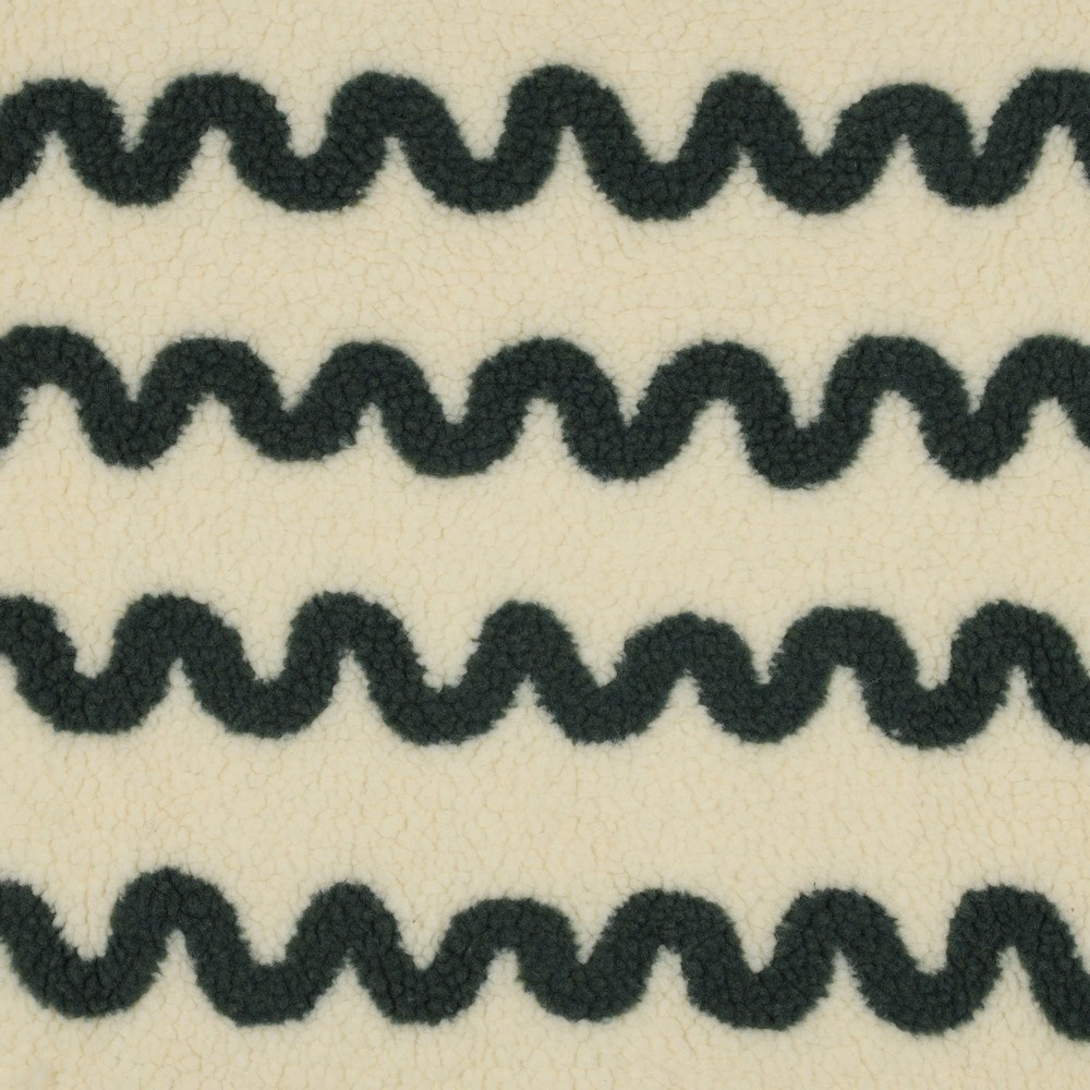 Teddy Stof Wave Print - Legergroen – Zacht, Warm & Opvallend - Stoffen ...