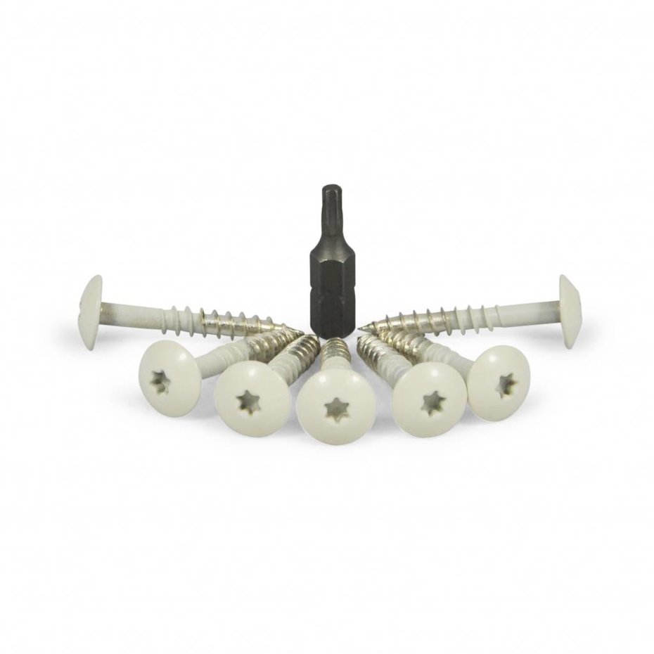 Trespa schroeven crème wit RAL 9001 - Panelzz