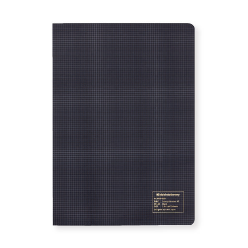 2MM GRID NOTES A5 BLACK - JPT EUROPE LTD T/A JP BOOKS