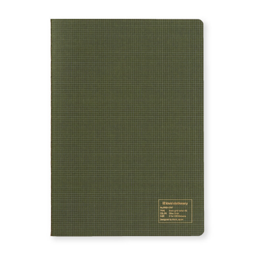 2MM GRID NOTES A5 OLIVE DRAB - JPT EUROPE LTD T/A JP BOOKS