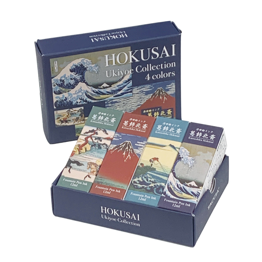 TACCIA UKIYOE INK HOKUSAI MINI BOTTLE SET OF 4 - JPT EUROPE LTD T/A JP ...