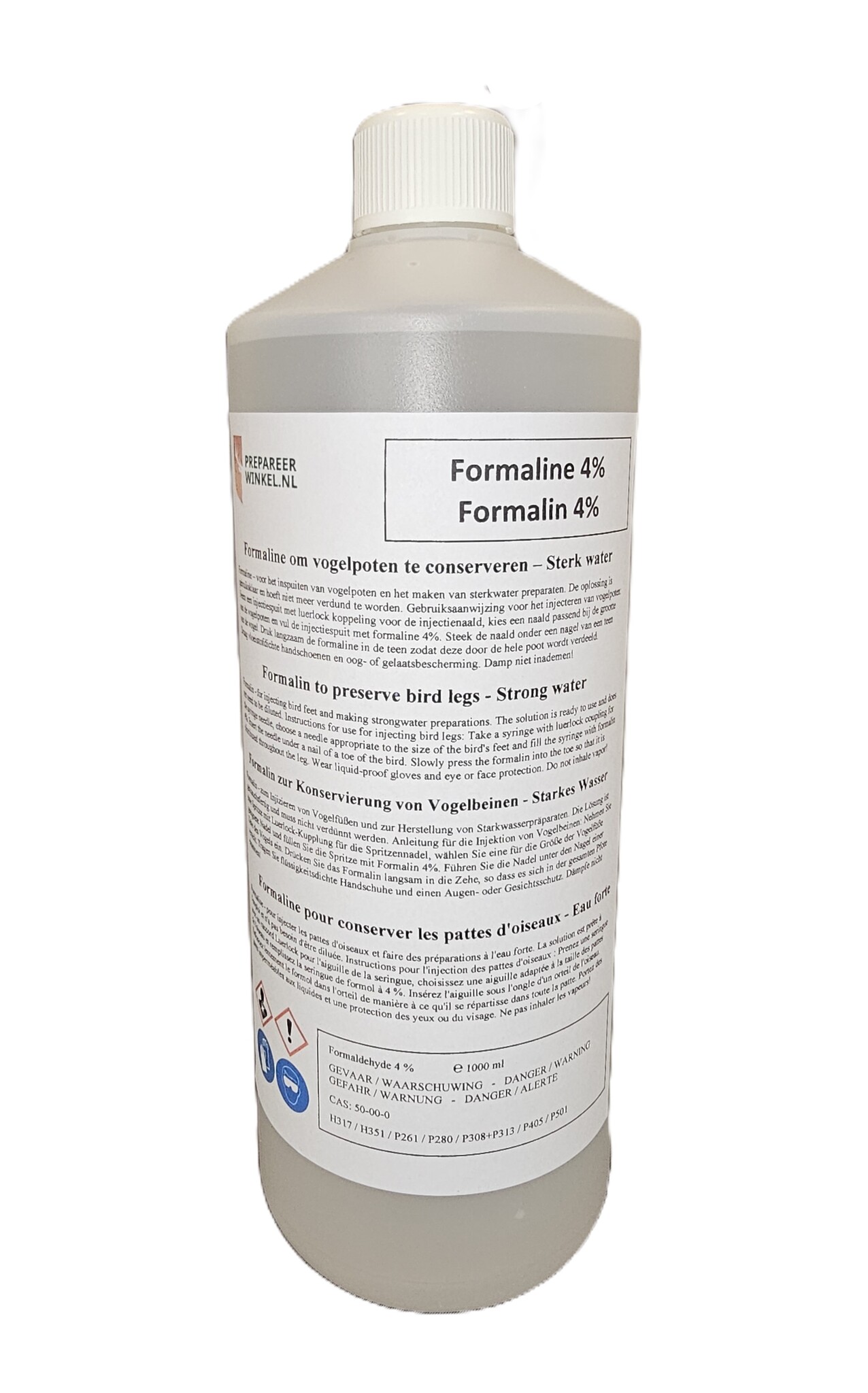 Wet specimen preserving fluid (Formalin 4%) - Prepareerwinkel.nl