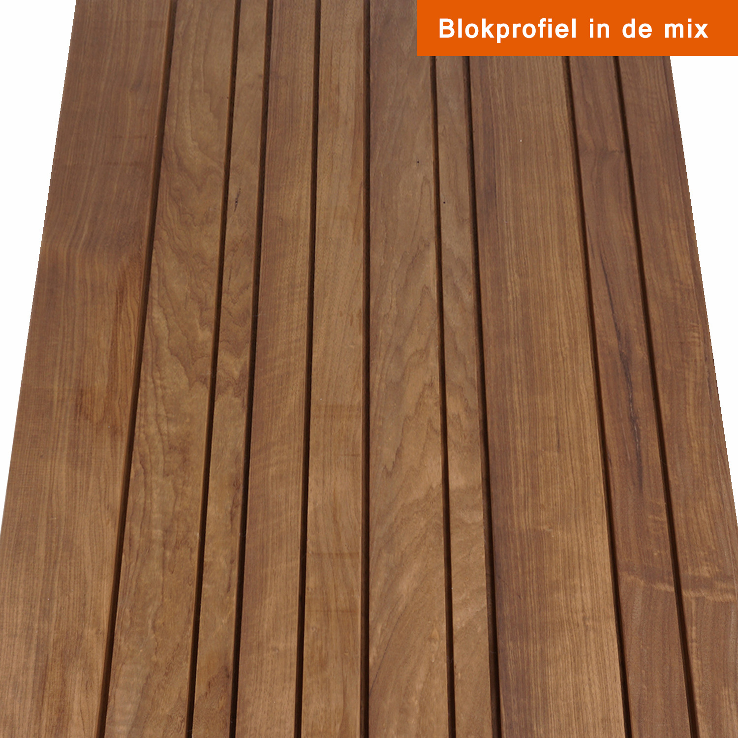 Thermowood fraké 70-30-blokprofiel 21x125mm - geschaafd (8-12% ...