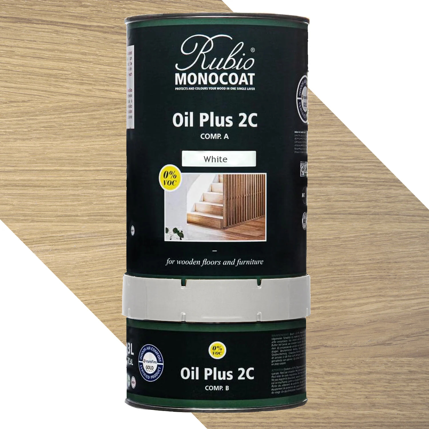 Rubio Monocoat olie - in kleur - 1,3 liter - 2 componenten (A+B)!