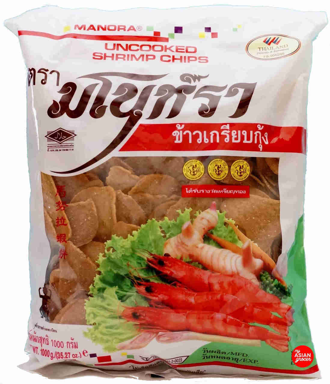 Uncooked Shrimp Chips 500g - Thai Food Direct