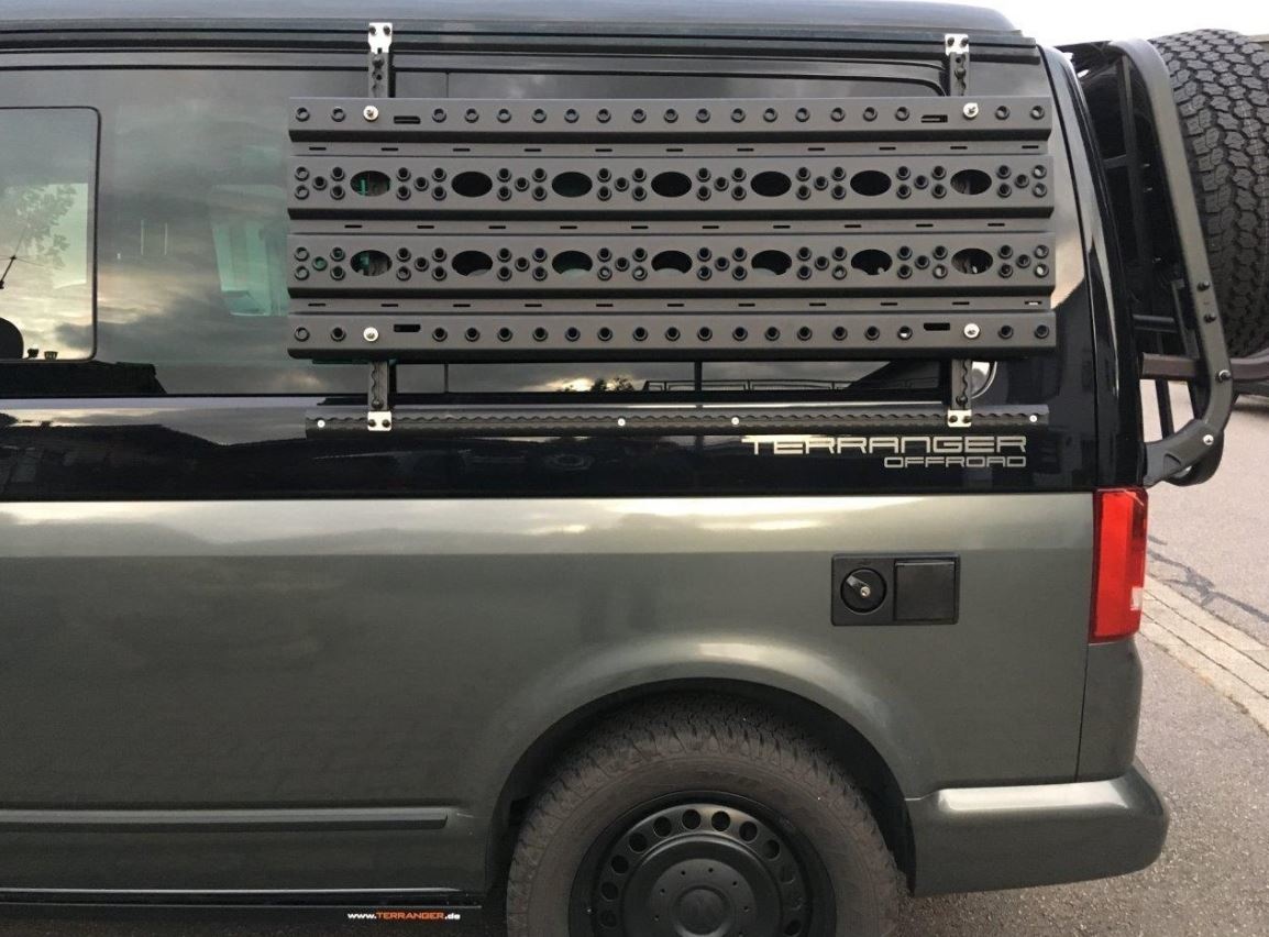 TERRANGER Lateral fastening system for the VW T5-T6.1 at the rear left ...