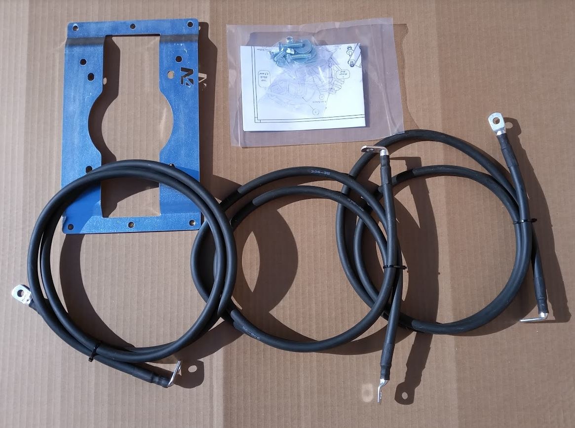 Kit déport boîtier relais 1.5m avec cosse coudée treuil Warn Tabor, VR ...