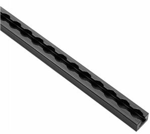 airline Lashing rail black anodized aluminum 1.3 m - GTV-VAN