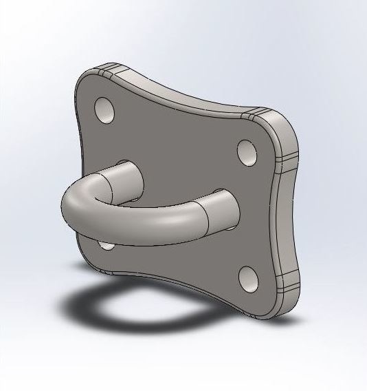 Rear recovery hook for universal trailer hitch 83x56 - GTV-VAN