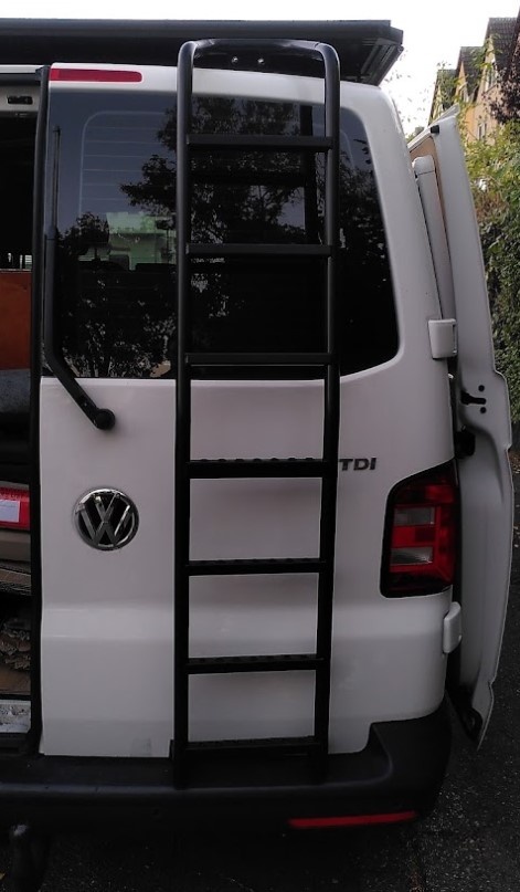 VW T5 & T6 REAR LADDER for 2 rear door vans (polished or black) - GTV-VAN