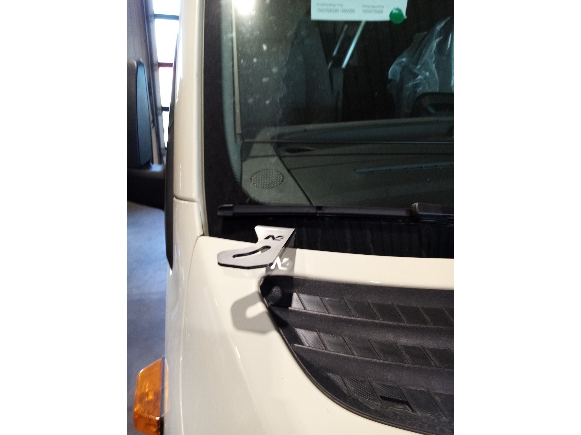 Light or CB antenna mount bracket for engine hood / under windscreen f ...