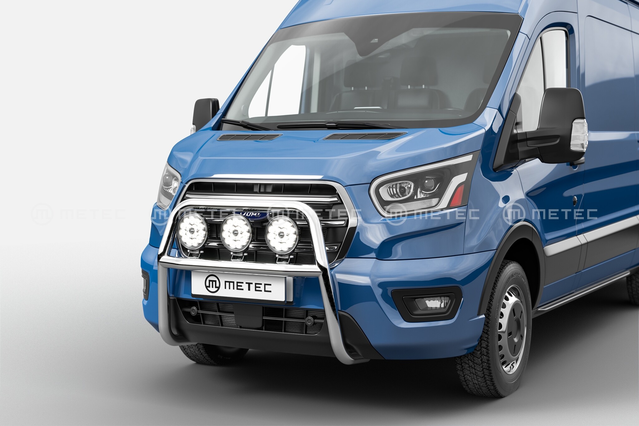 Front bar / bull bar (polished or black) for FORD TRANSIT (2019+) - GTV-VAN