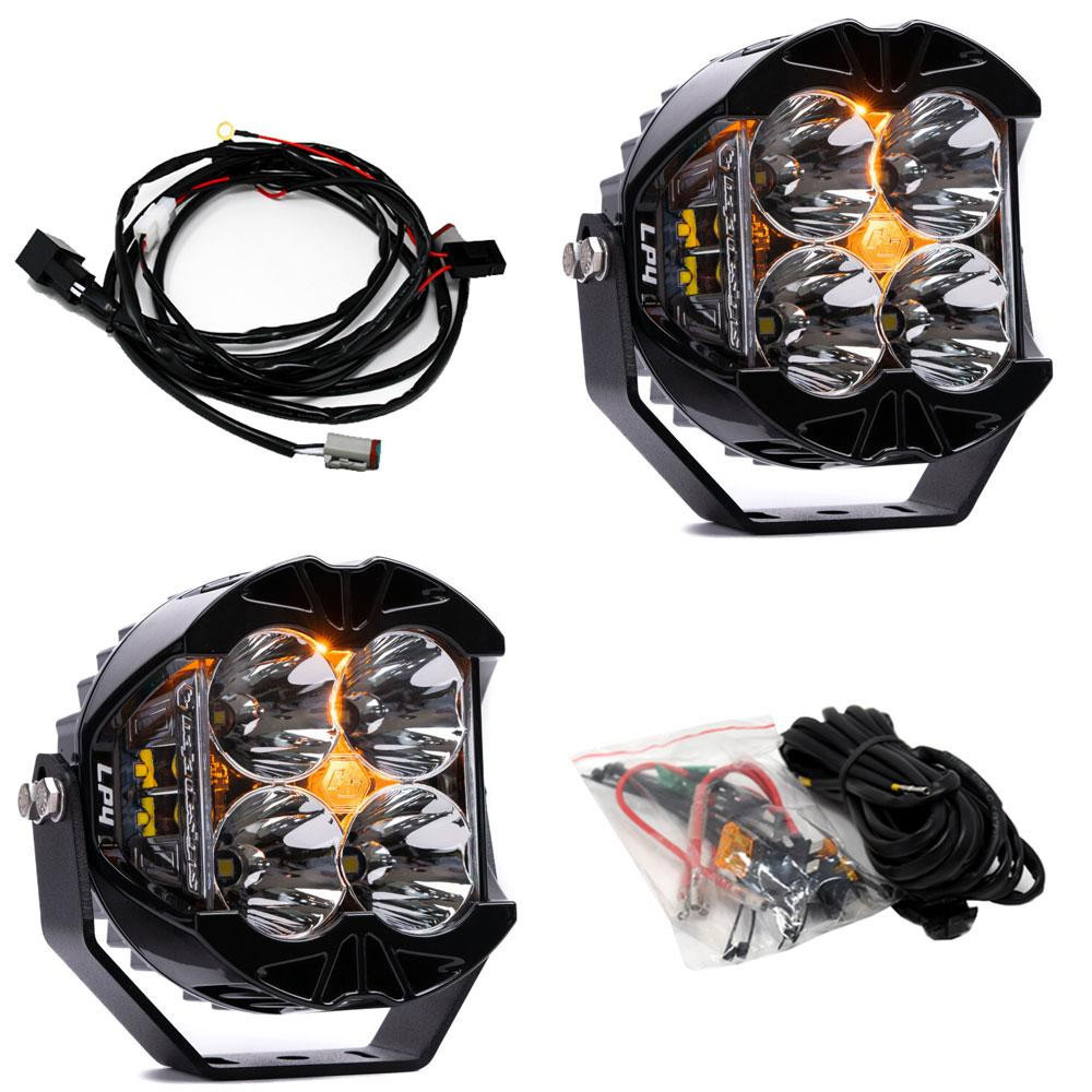 LP4 Pro LED Auxiliary Light Pod PAIR with wiring loom by BAJA DESIGNS ...