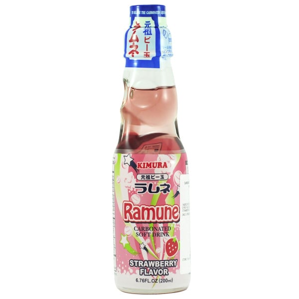 Kimura Ramune Strawberry Flavor, 200ml - Tjin's Toko