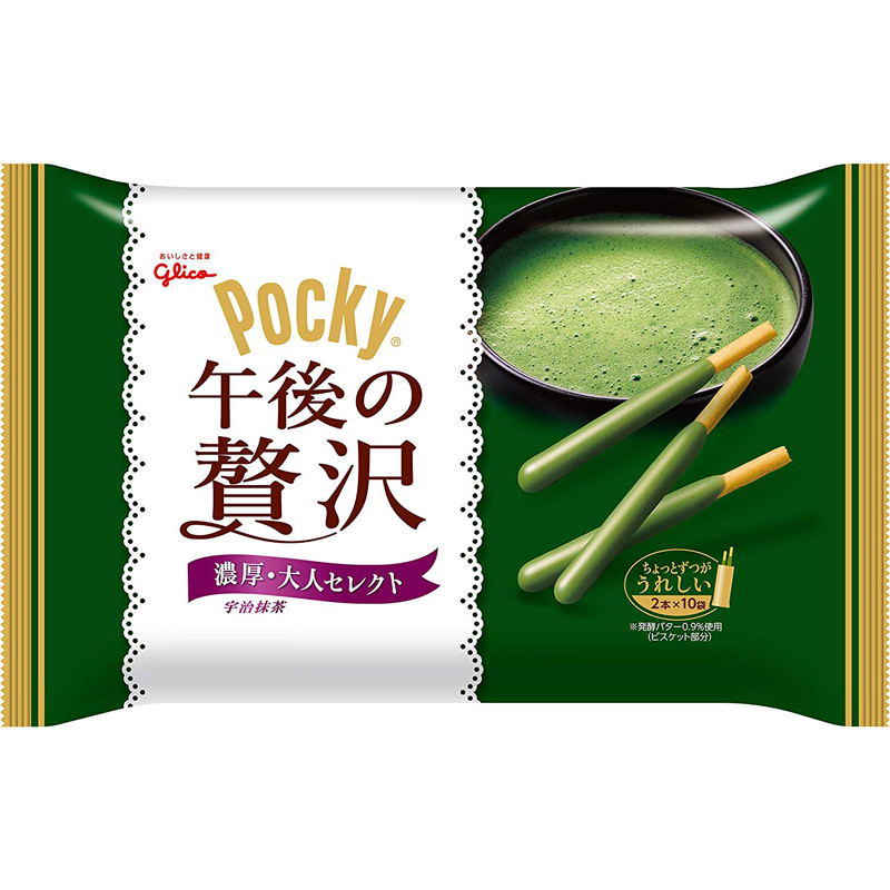 Glico Pocky Matcha Biscuit, 110g - Tjin's Toko
