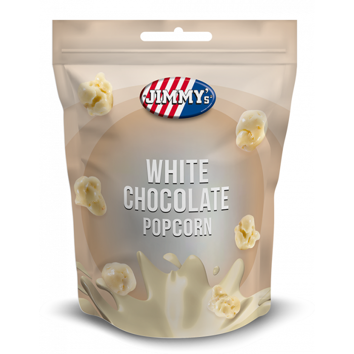 Jimmy's White Chocolate Popcorn, 120g - Tjin's Toko