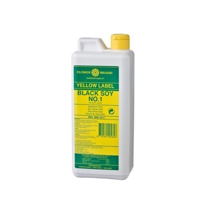 Flower Brand Yellow Label Black Soy, 900ml - Tjin's Toko