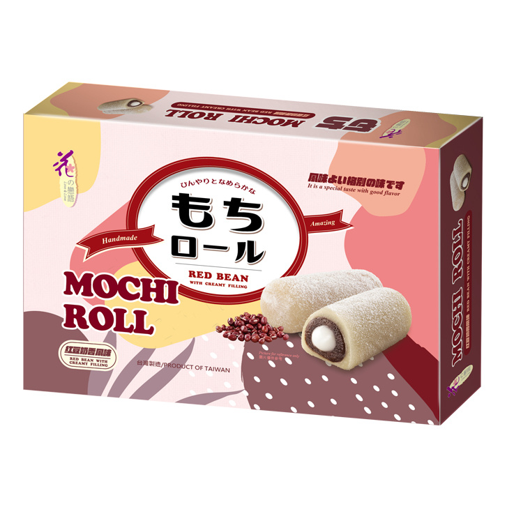 Love & Love Mochi Roll Red Bean & Creamy Filling, 150g - Tjin's Toko