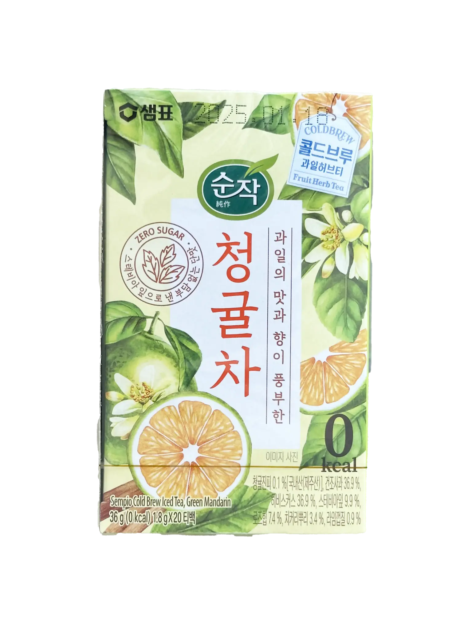 Sempio Cold Brewed Iced Tea Green Mandarin, 36g - Tjin's Toko