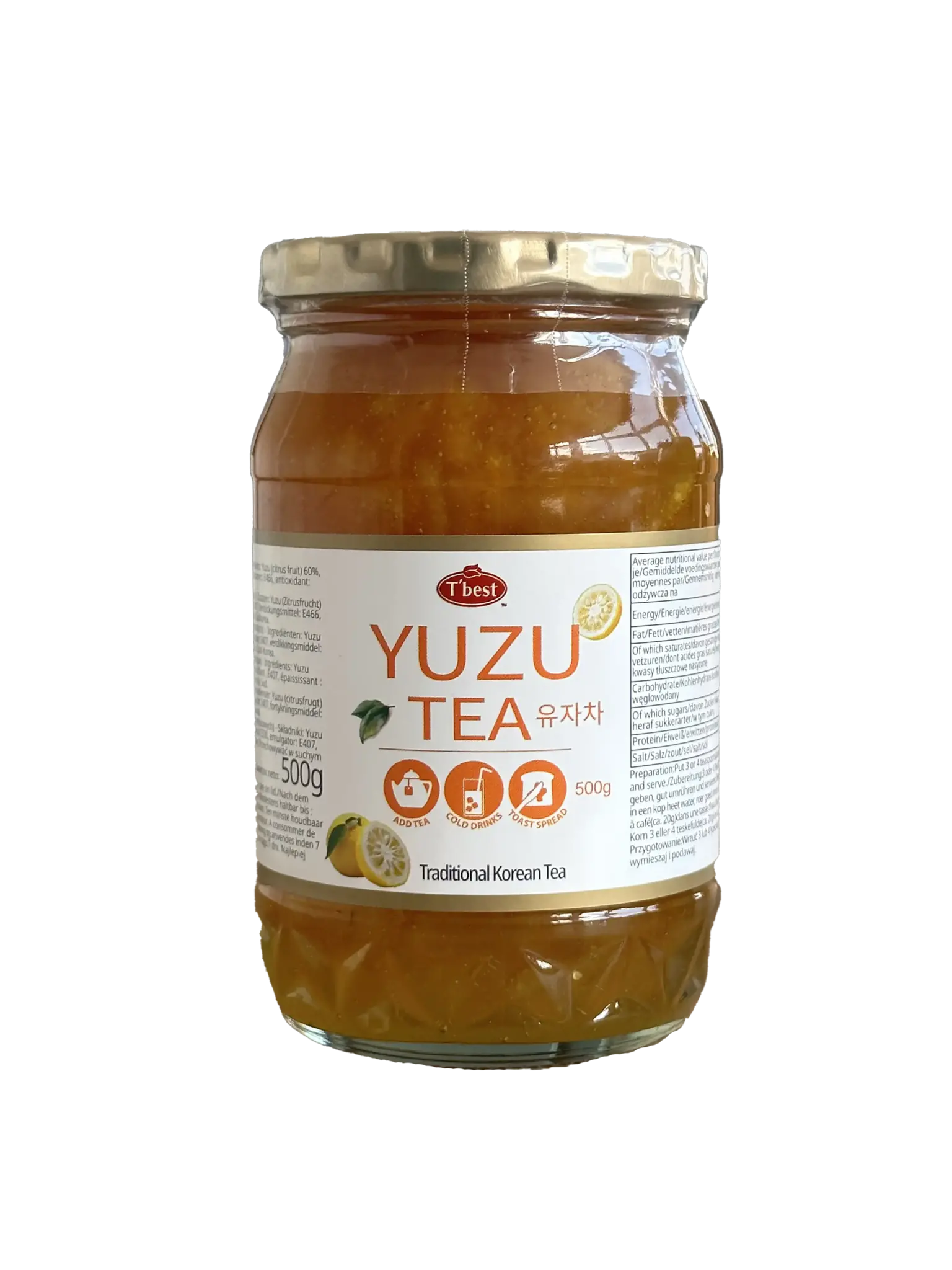T'Best Yuzu Tea Jelly, 500g - Tjin's Toko